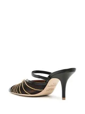 MALONE SOULIERS Logo-plaque Mules - Black