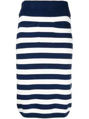 Kenzo Striped Skirt - White