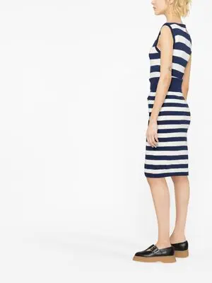 Kenzo Striped Skirt - White