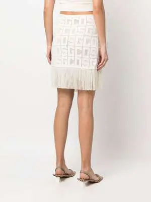 Gcds Crochet Monogram Mini Skirt