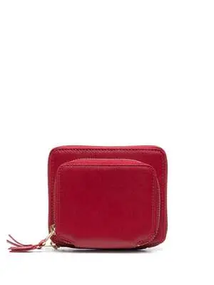 Comme Des Garçons External-pocket Leather Wallet - Red
