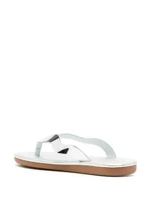 ANCIENT GREEK SANDALS Laconia Leather Sandals - Silver