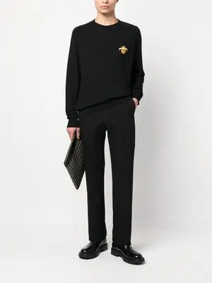 BILLIONAIRE Embroidered Logo Crew-neck Jumper - Black