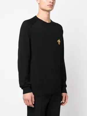 BILLIONAIRE Embroidered Logo Crew-neck Jumper - Black