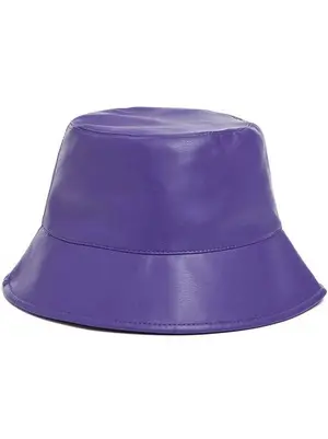 Apparis Apparis Amara Leather-Effect Bucket Hat Purple