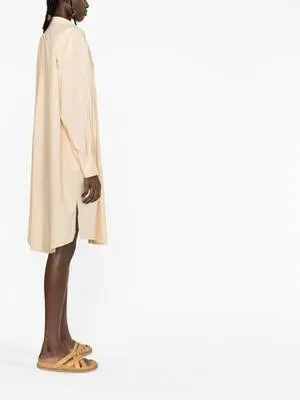 FORTE_FORTE Long-sleeve Shirt Dress - Neutrals