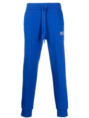 Michael Kors Logo-embroidered Tapered Track Pants - Blue