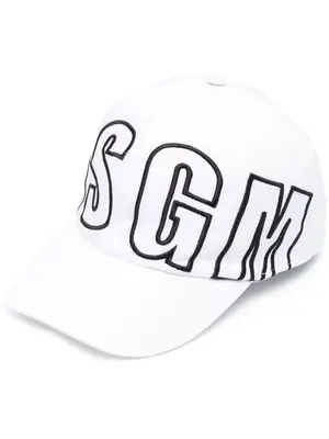 MSGM Logo-embroidered Baseball Cap - White