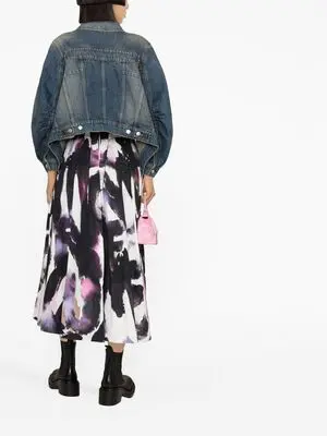 Alexander McQueen Cropped Denim Jacket