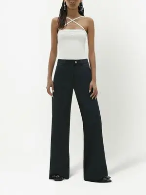 COURREGES High-waisted Wide-leg Trousers