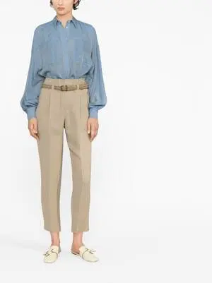Brunello Cucinelli High-rise Belted Trousers