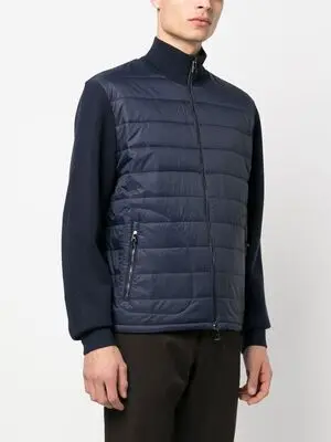 Ralph Lauren Purple Label Zip-front Padded-panel Sweater