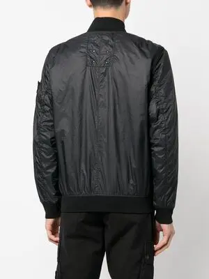 Stone Island Logo-patch Bomber Jacket - Black