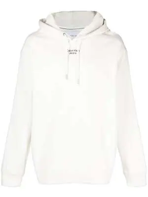 Calvin Klein Cotton Hoodie With Logo - White