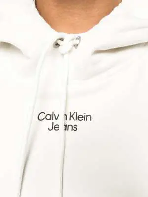 Calvin Klein Cotton Hoodie With Logo - White