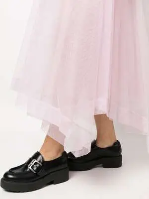 Alexander McQueen Tiered Tulle Asymmetric Skirt - Pink