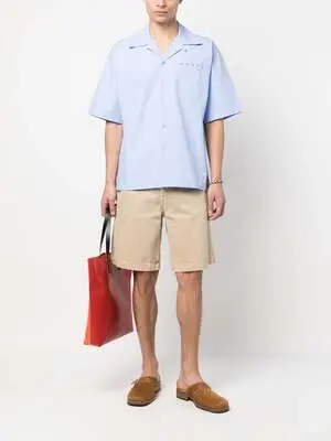 Marni Short-sleeve Cotton Shirt - Blue