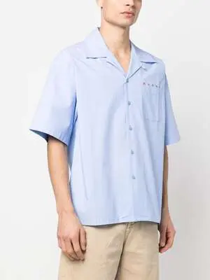 Marni Short-sleeve Cotton Shirt - Blue