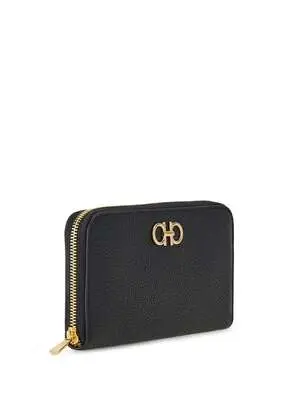 FERRAGAMO Gancini Continental Wallet - Black