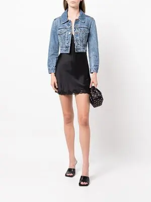 Alexander Wang Cropped Denim Trucker Jacket