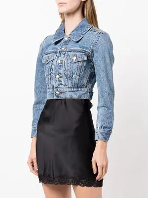 Alexander Wang Cropped Denim Trucker Jacket
