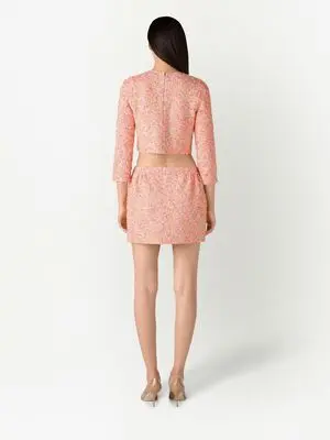 St. John Novelty Textured Tweed Top