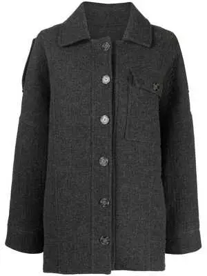0711 TBILISI Oversized Wool-blend Shirt Jacket