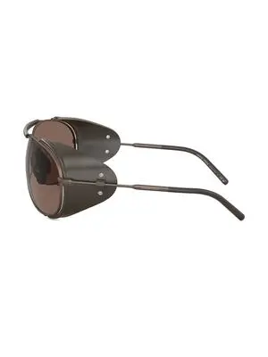 Giorgio Armani Double-bridge Aviator Sunglasses - Metallic