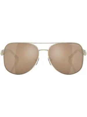 Michael Kors Pilot-frame Mirrored Sunglasses - Gold