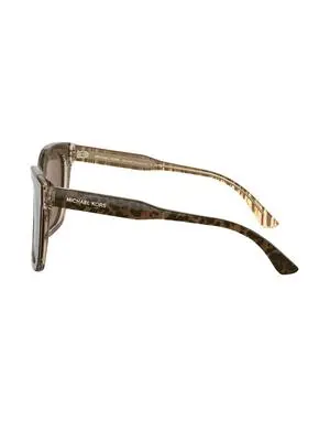 Michael Kors Leopard-print Square-frame Sunglasses