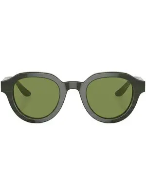 Giorgio Armani Logo-print Round-frame Sunglasses