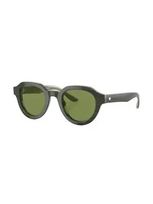 Giorgio Armani Logo-print Round-frame Sunglasses