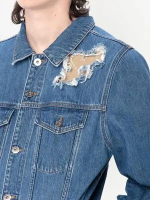 JW Anderson Distressed Denim Trucker Jacket - Blue