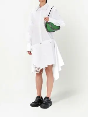 JW Anderson Distressed-finish Asymmetric Shirtdress