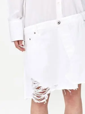 JW Anderson Distressed-finish Asymmetric Shirtdress