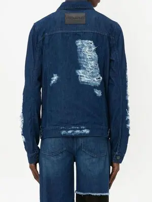 JW Anderson Distressed Denim Jacket - Blue