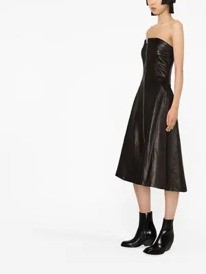 Khaite Valerie Lambskin Dress