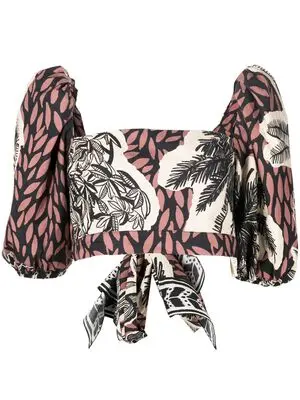 Johanna Ortiz Graphic-print Blouse - Black