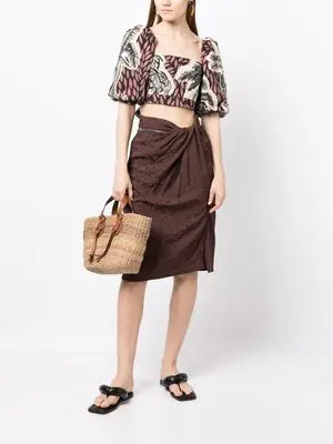 Johanna Ortiz Graphic-print Blouse - Black