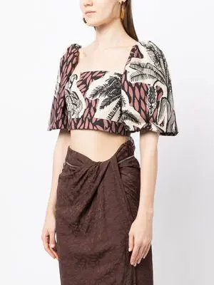 Johanna Ortiz Graphic-print Blouse - Black