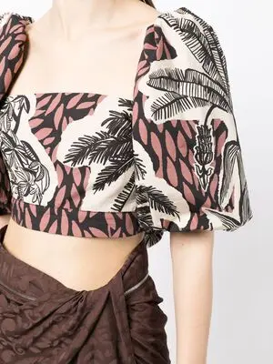 Johanna Ortiz Graphic-print Blouse - Black