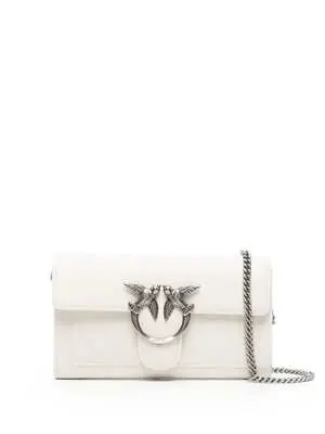 Pinko Logo-plaque Crossbody Bag - White