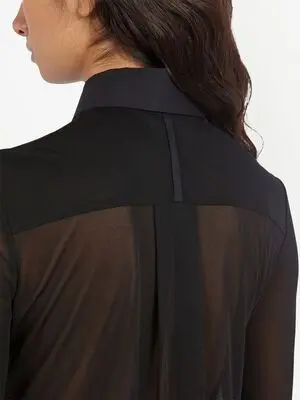FERRAGAMO Semi-sheer Long-sleeve Blouse