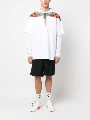 COUNTY OF MILAN Bird-print Layered Hoodie