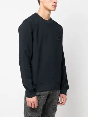 Dolce & Gabbana Logo-tag Cotton Sweatshirt - Blue