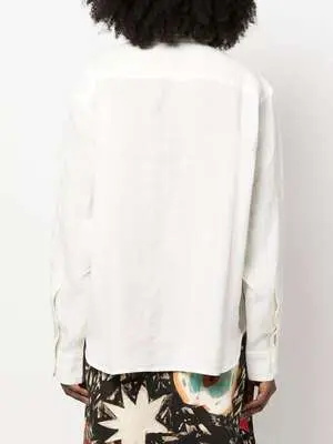 Sofie D'hoore Collarless Linen Shirt