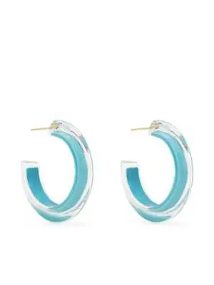 Alison Lou Small Jelly Hoop Earrings - Blue