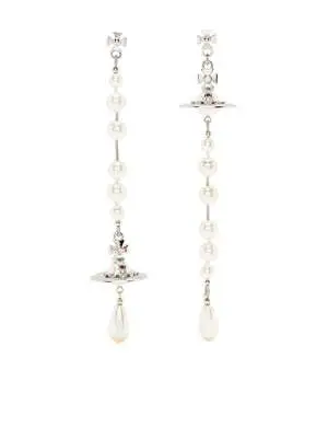 VIVIENNE WESTWOOD Broken Pearl Earrings - White