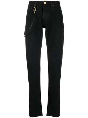 Emporio Armani Leather Strap Straight-leg Jeans