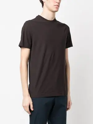 ZANONE Basic Round-neck T-shirt - Brown